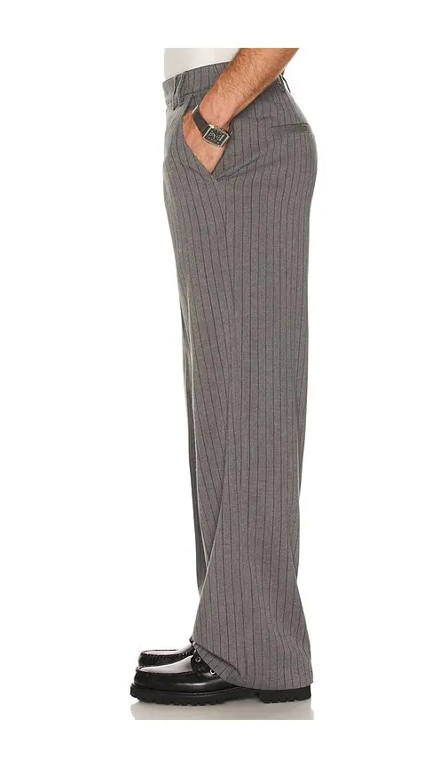 KROST Herringbone Pleated Trousers
