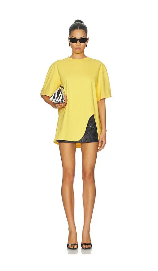 Attico Oversized T-shirt With Notched Hem