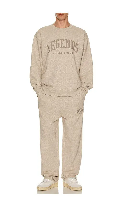 LEGENDS Fairfax Varsity Sweatpant In Brown