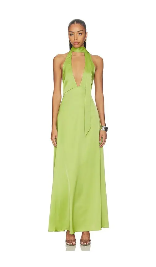 MORE TO COME Dolana Maxi Dress - Chartreuse