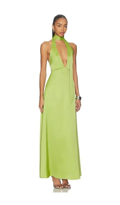 MORE TO COME Dolana Maxi Dress - Chartreuse