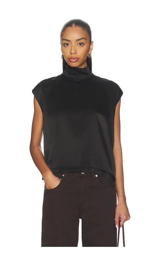 BOBI Sleeveless Mock Neck Top