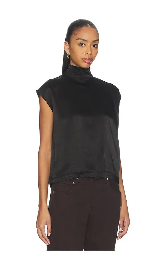 BOBI Sleeveless Mock Neck Top