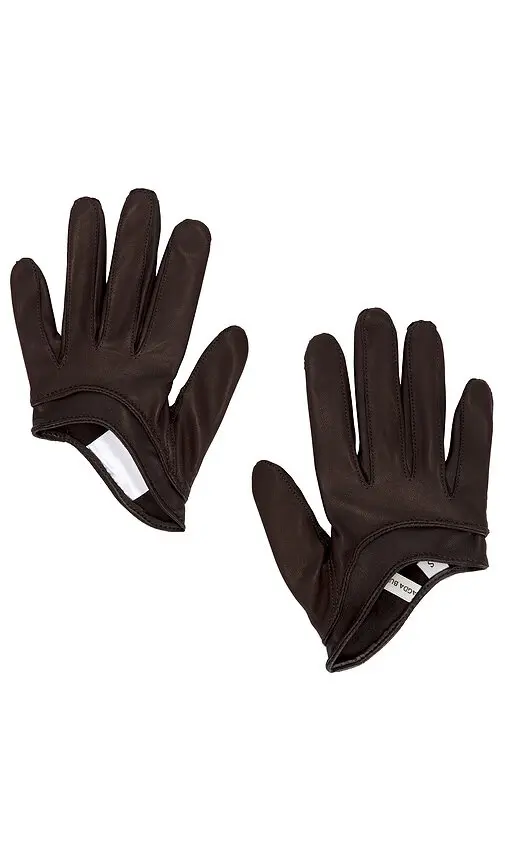Magda Butrym Leather Gloves - Brown