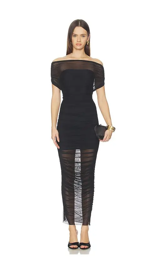 SEROYA Noel Mesh Midi Dress