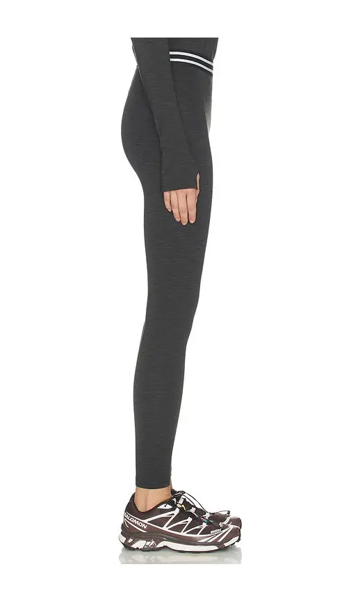 Splits59 Bailey High Waist Active Rib 7/8 Legging - Heather Graphite