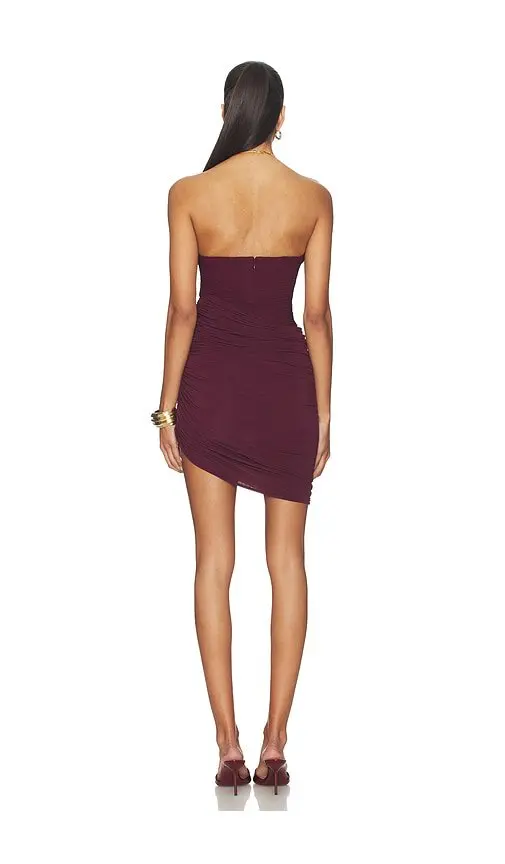 Ronny Kobo X Fwrd Delphine Dress - Burgundy | Editorialist