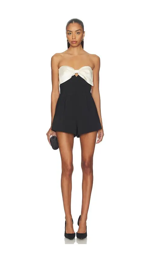 Ronny Kobo X Zoe Romper - Black & White