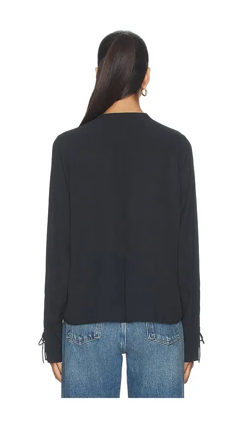 Rag & Bone Arden Pleated Blouse - Black