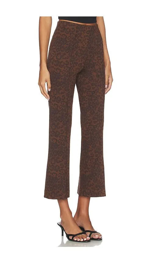 Rag & Bone Irina Ponte Jacquard Kick Flare Pants - Leopard