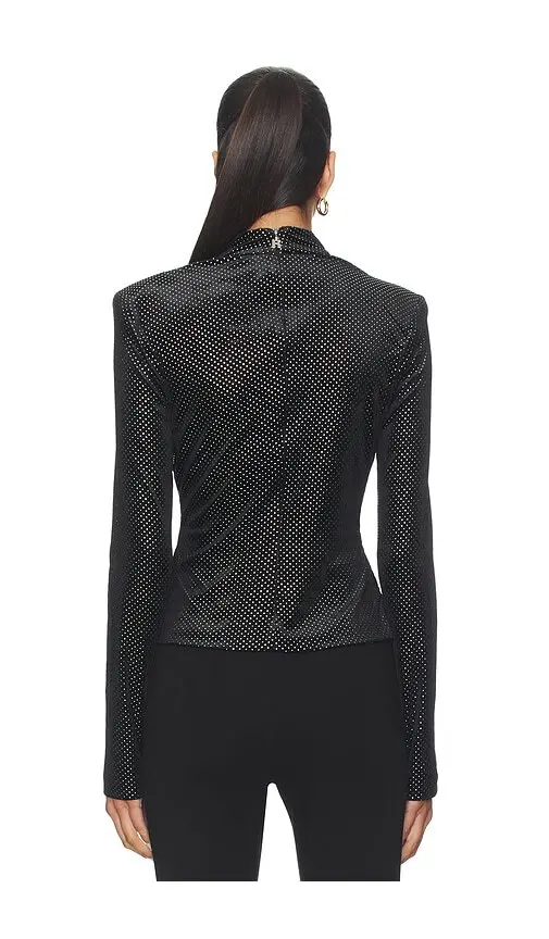ROTATE BY BIRGER CHRISTENSEN Velvet Draped Top