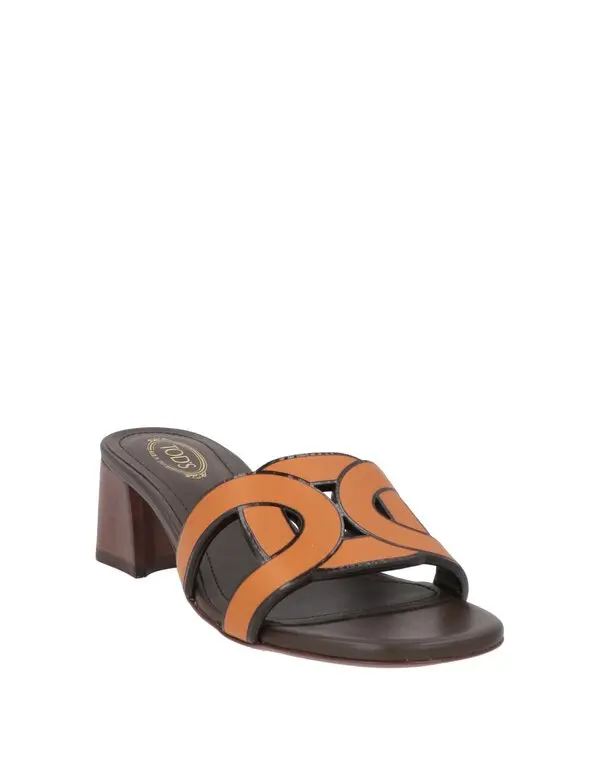 TOD'S Calfskin Slide Sandals
