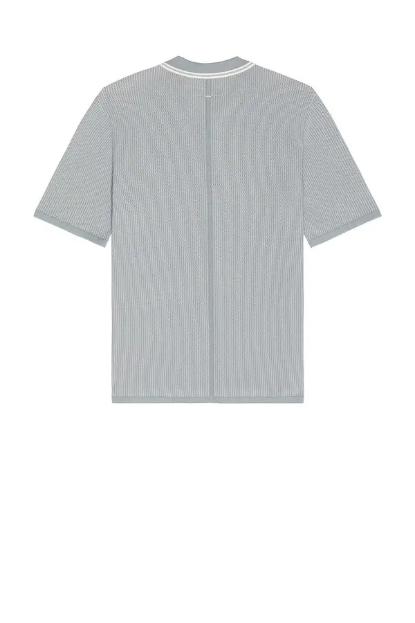 Rag & Bone Harvey Tipped Polo In Blue - Light Blue