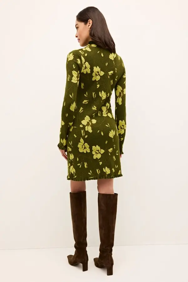 MARIE OLIVER Oaklynn Floral Jacquard Knit Dress