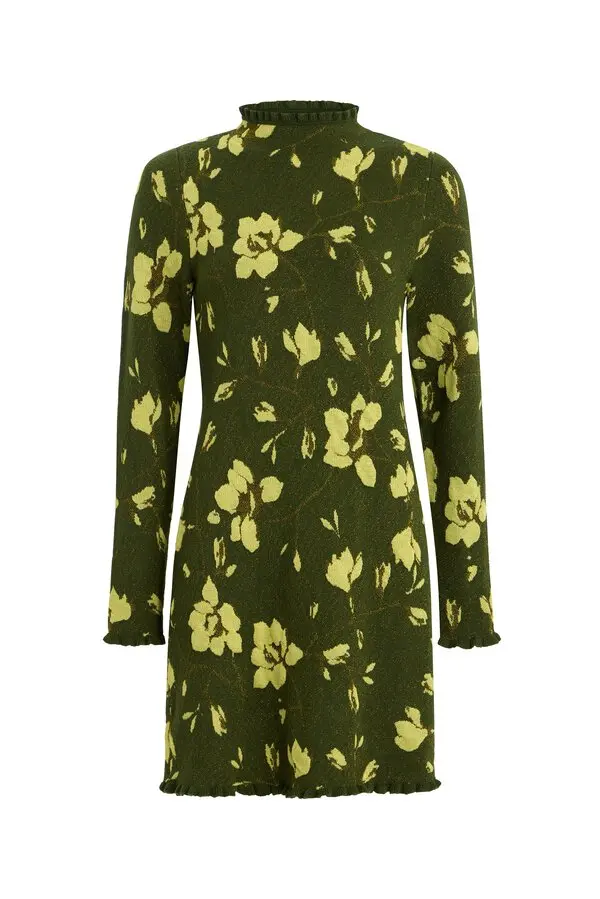 MARIE OLIVER Oaklynn Floral Jacquard Knit Dress