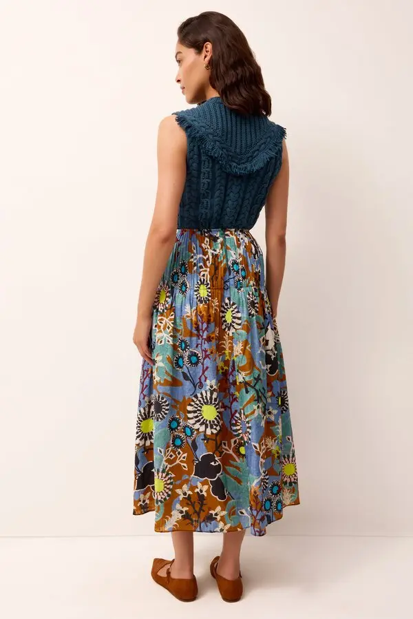 MARIE OLIVER Wesley Cropped Knit Top - Sea