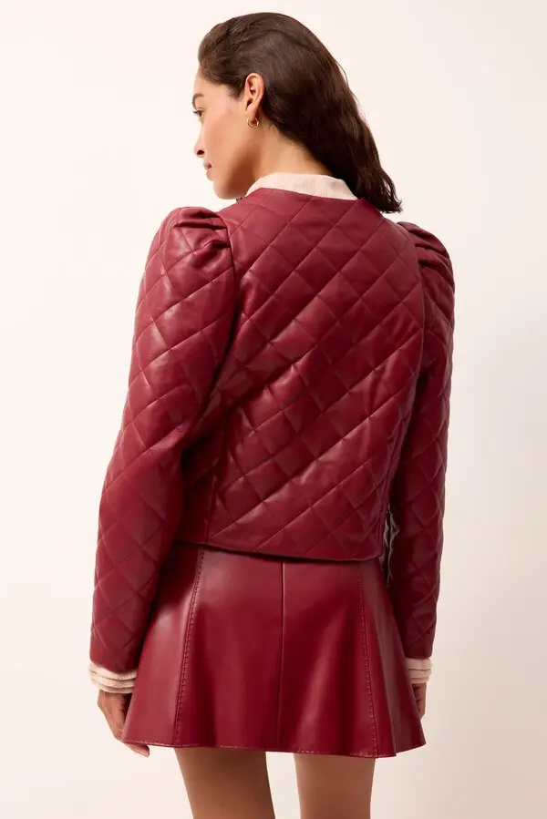 MARIE OLIVER Faison Quilted Moto Jacket