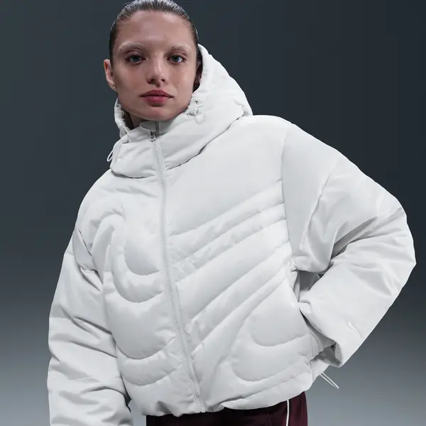 Nike Sportswear Swoosh Series Therma-fit Oversized Down Puffer Jacket - White