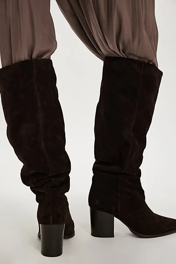 Free People Silky Suede Slouch Boots