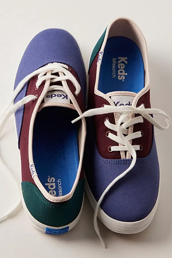 KEDS Champion Canvas Lace-up Sneakers - Skip Blue/fig