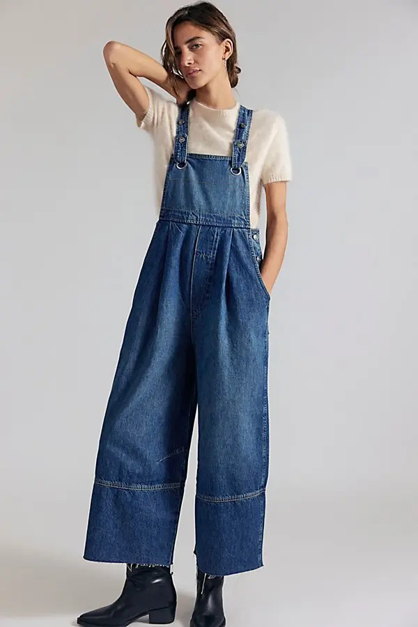 Free People We The Free Rambler Overalls - After Midnight