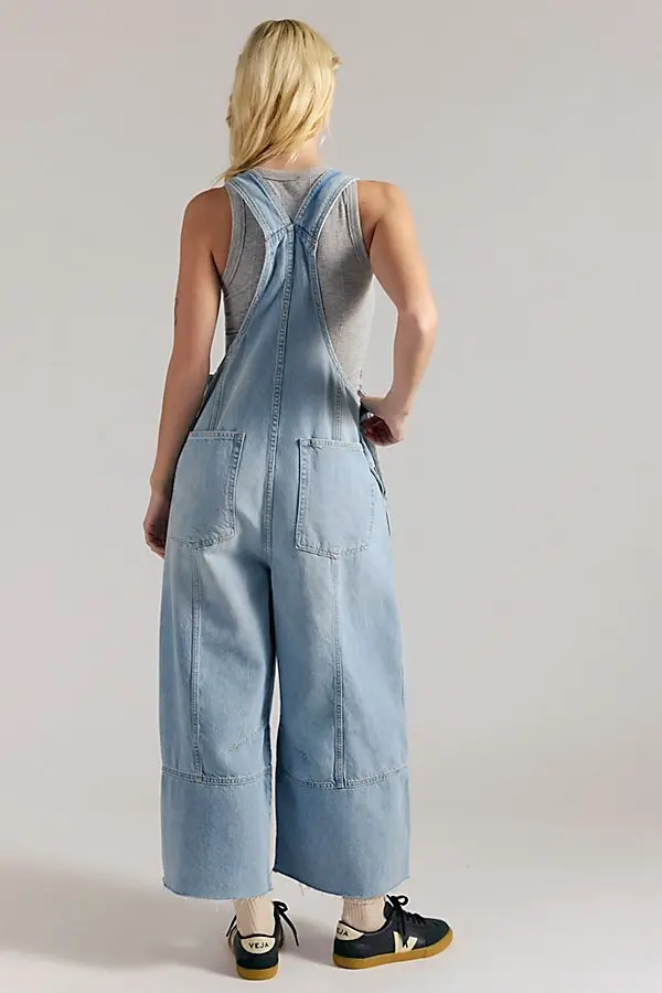 Free People We The Free Rambler Overalls - Ghost Ranch