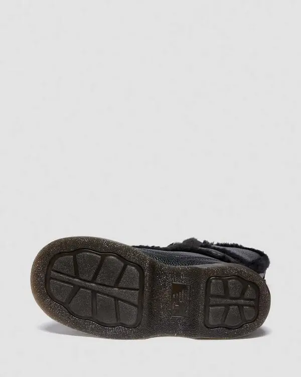 Dr. Martens Buzz Lace Up Faux Fur Lined Leather Boots - Black