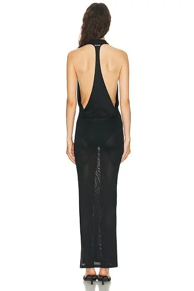 Attico Deep V Midi Dress