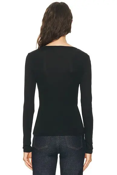 FLORE FLORE Olivia Long Sleeve Top - Black
