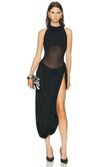 MAYGEL CORONEL Azzurra Dress - Basalto