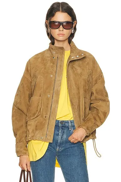 Attico Suede Bomber Jacket