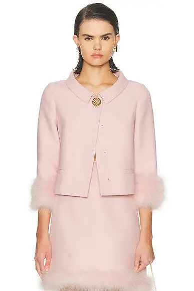 Valentino Garavani Feather Crepe Jacket