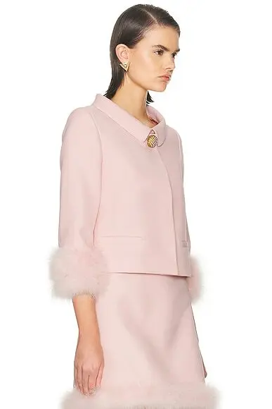 Valentino Garavani Feather Crepe Jacket