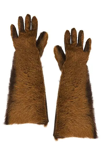 Magda Butrym Leather Gloves - Brown