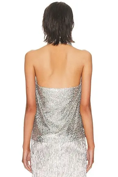 Stella McCartney Fil Coupe Alterneck Top