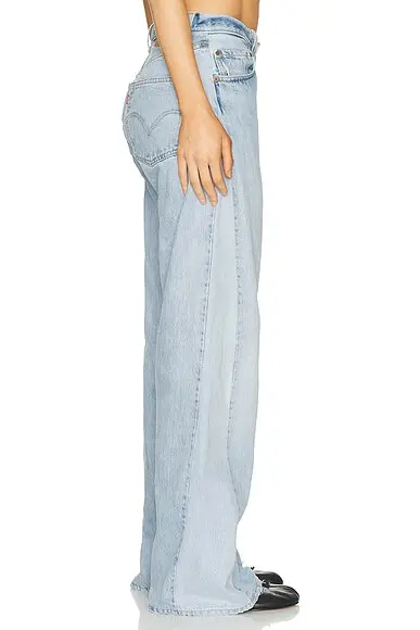ALIGRACE Oversized Wide-leg Jeans - Light