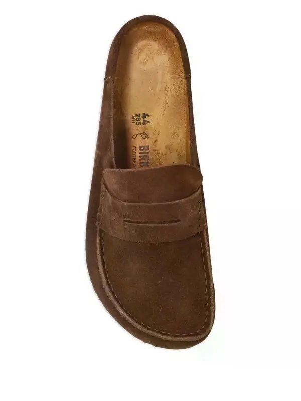 BIRKENSTOCK Naples Suede Slip-on Mules - Brown