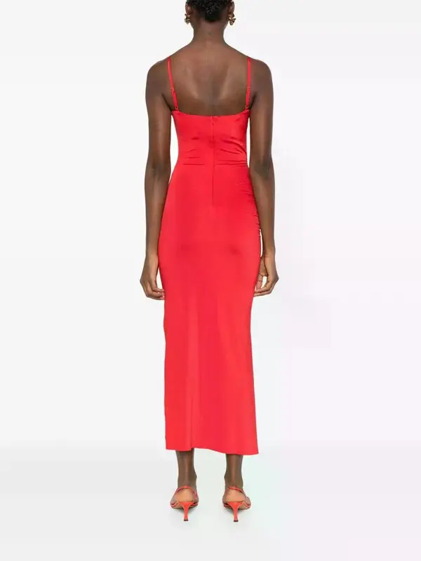 NISSA Cut-out Midi Dress - Red