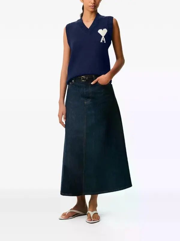 AMI Paris De Coeur V-neck Vest