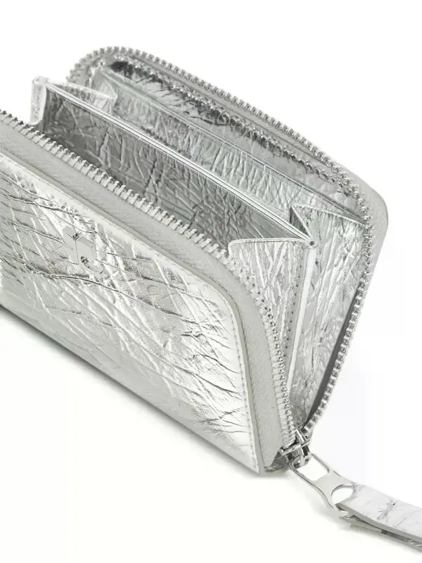 COURREGES Zipped Compact Wallet - Silver