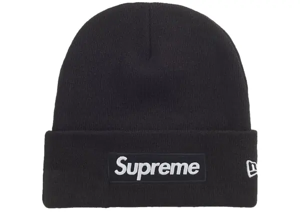 Supreme New Era Box Logo Beanie - Black