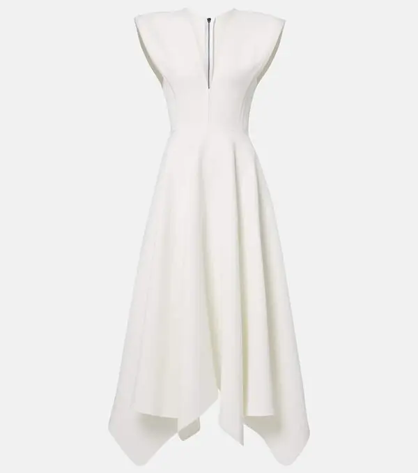 Maticevski Empath Draped Midi Dress - White