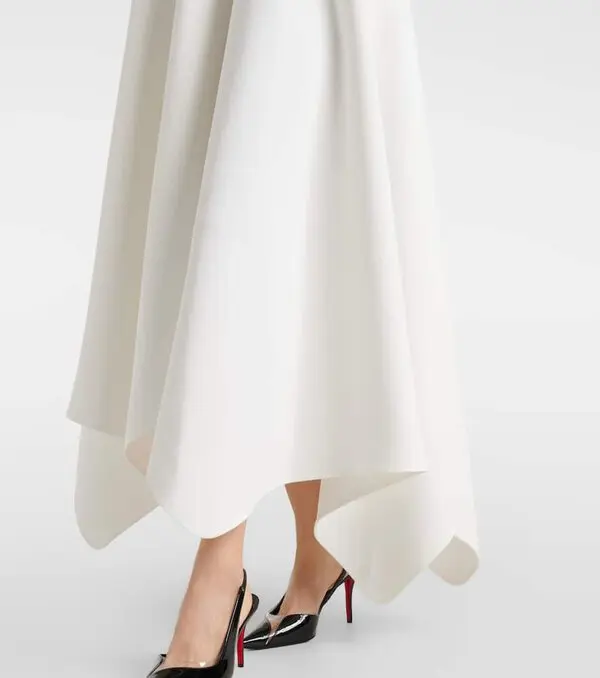 Maticevski Empath Draped Midi Dress - White