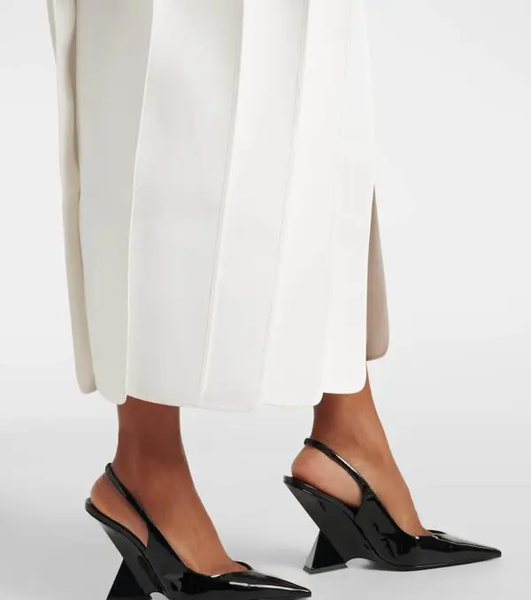 Maticevski Streaming Draped Midi Skirt