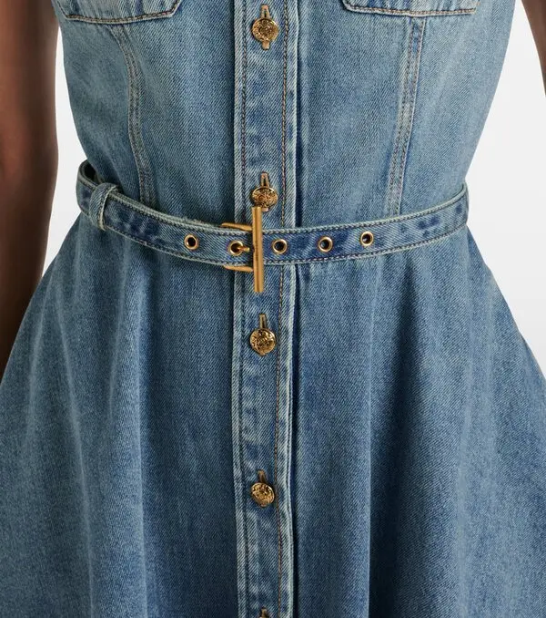 Alexander McQueen Belted Denim Shirt Dress