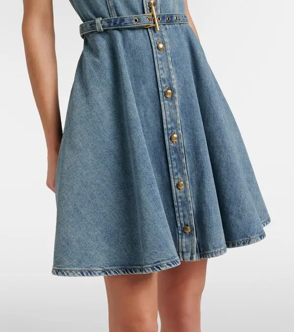 Alexander McQueen Belted Denim Shirt Dress