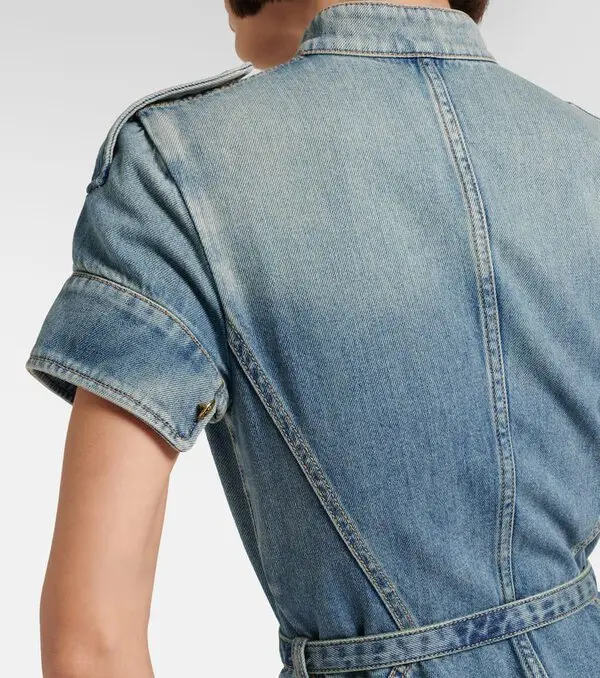 Alexander McQueen Belted Denim Shirt Dress