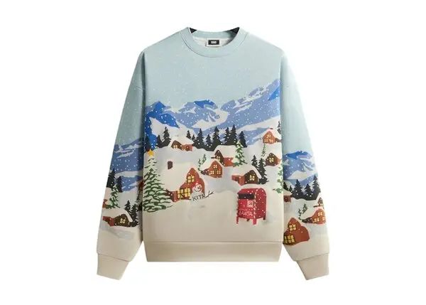 Kith Kithmas Village Nelson Crewneck Sweatshirt - Summit