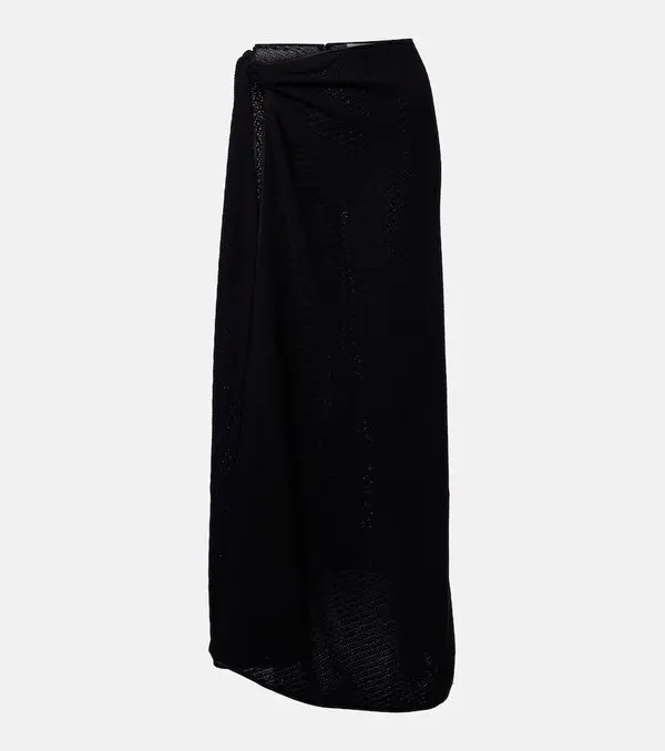 Christopher Esber Knitted Cotton-blend Maxi Skirt