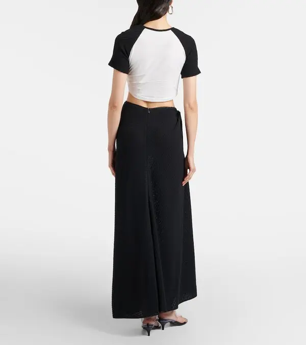 Christopher Esber Knitted Cotton-blend Maxi Skirt